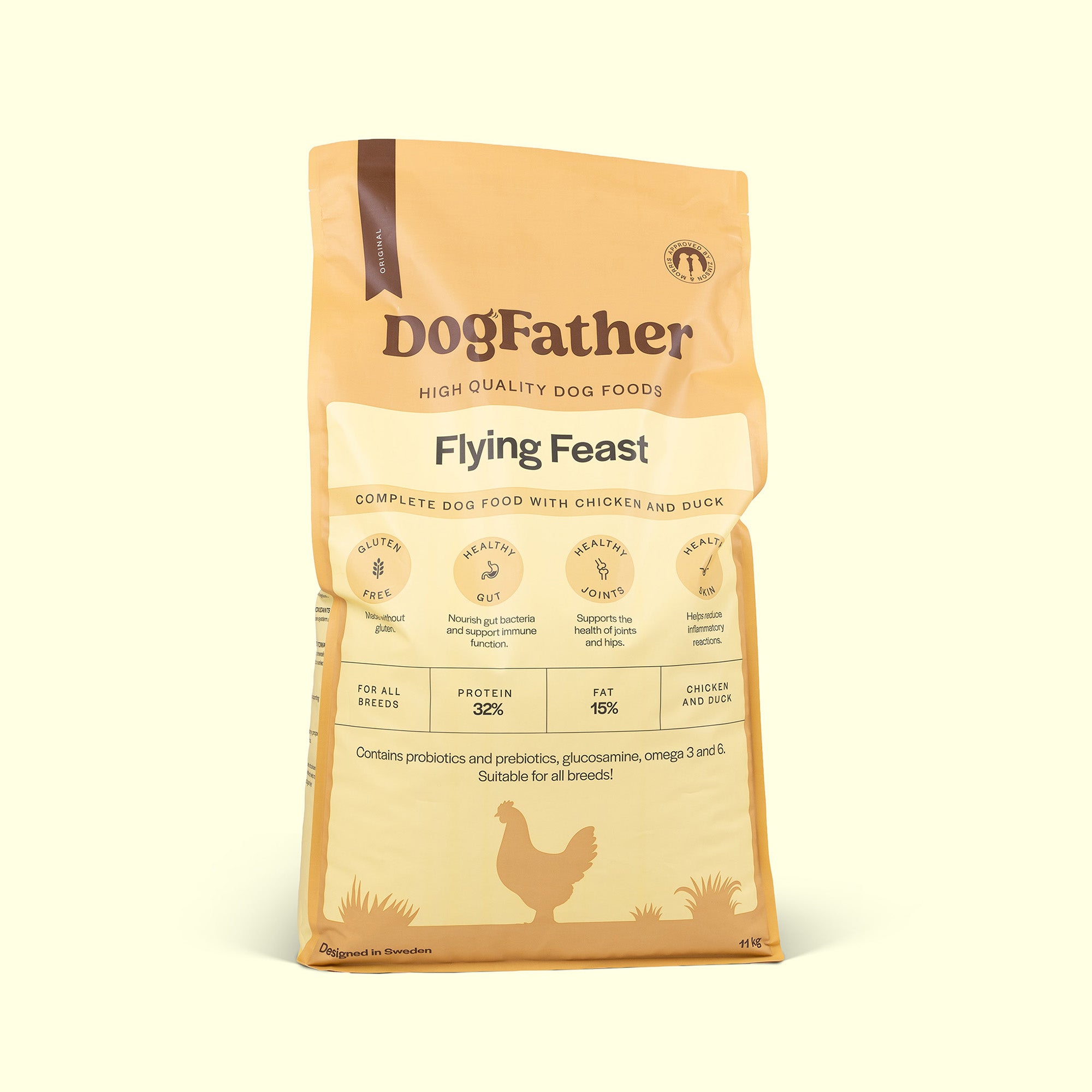 Hundfoder kyckling & anka 11 kg | Premium torrfoder